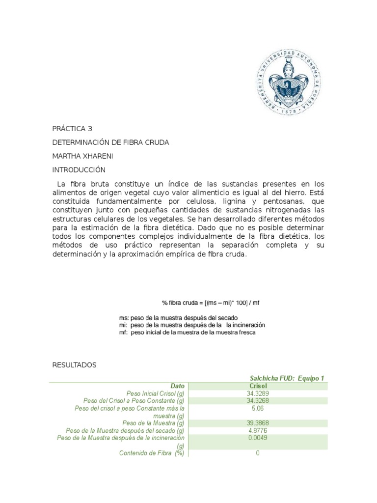 Fibra Cruda | PDF | Fibra dietética | Dieta y nutrición