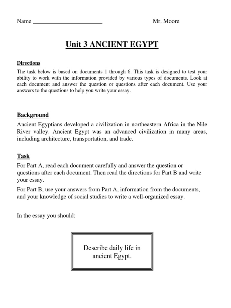 Egypt DBQ For Kids Good | PDF | Hatshepsut | Ancient Egypt