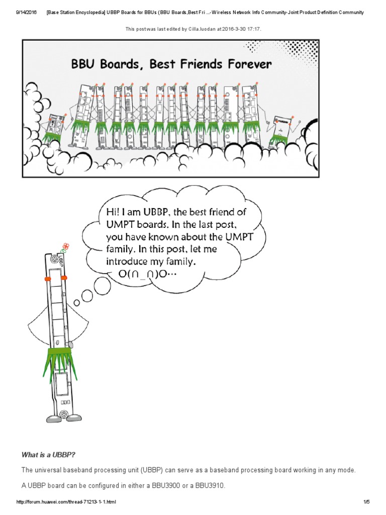 [Base Station Encyclopedia] UBBP Boards for BBUs | Base Station | Lte ...