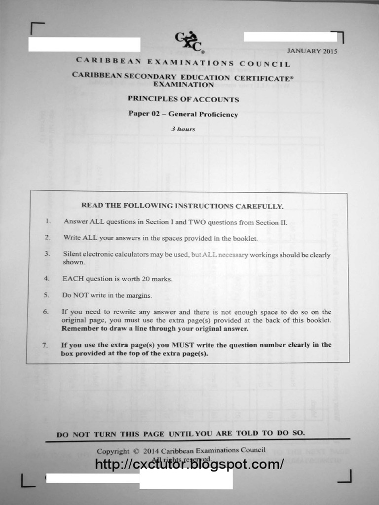 Csec Poa Paper2 Jan2015 | PDF | Debits And Credits | Book Value Csec Poa Paper2 Jan2015 | PDF | Debits And Credits | Book Value