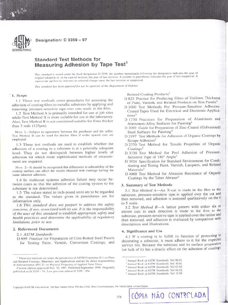 Astm D 3359 97 Pdf
