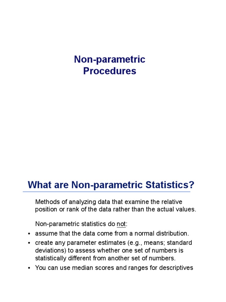 nonparametric procedure | Nonparametric Statistics | Student's T Test nonparametric procedure | Nonparametric Statistics | Student's T Test