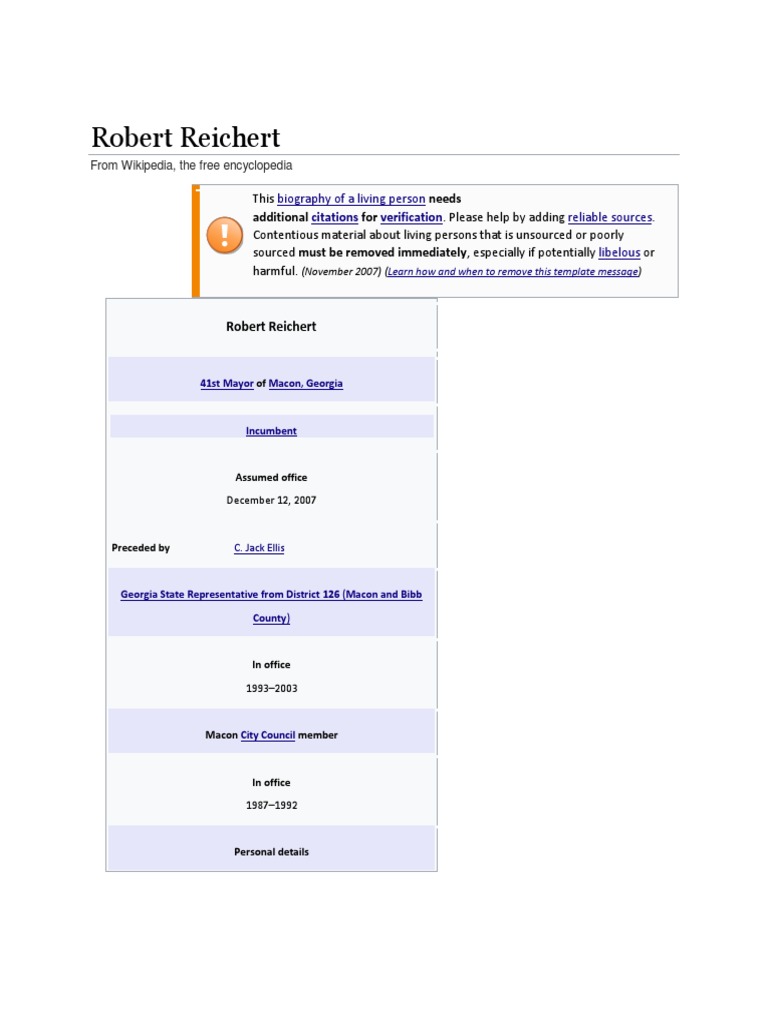 Robert Reichert: From Wikipedia, The Free Encyclopedia | PDF ...