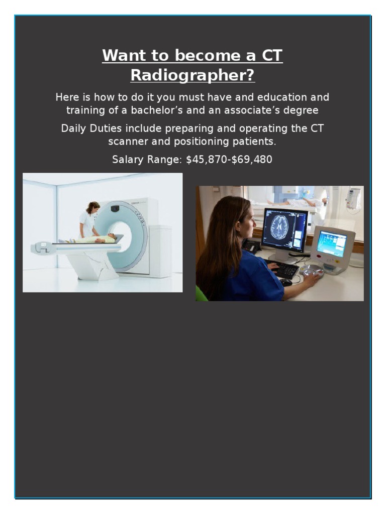 CT Radiographer | PDF