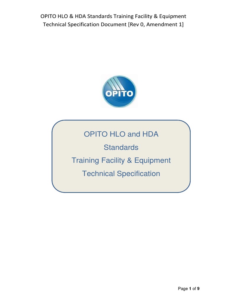 Opito Hlo Hda Standards Training and Competence Guidelines ...