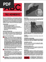 ABC Tile Grout Technical Data Sheet 2020 | PDF | Tile | Building Engineering
