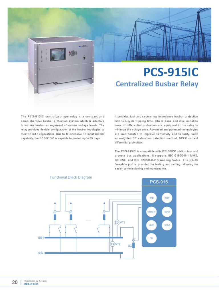PCS-915IC Centralized Busbar Relay: A Compact and Comprehensive ...