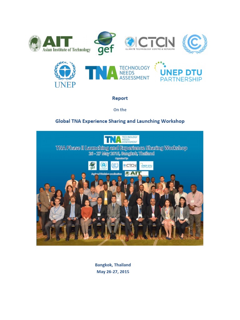 Global TNA Experience Sharing and Launching Workshop: Key Insights and ...