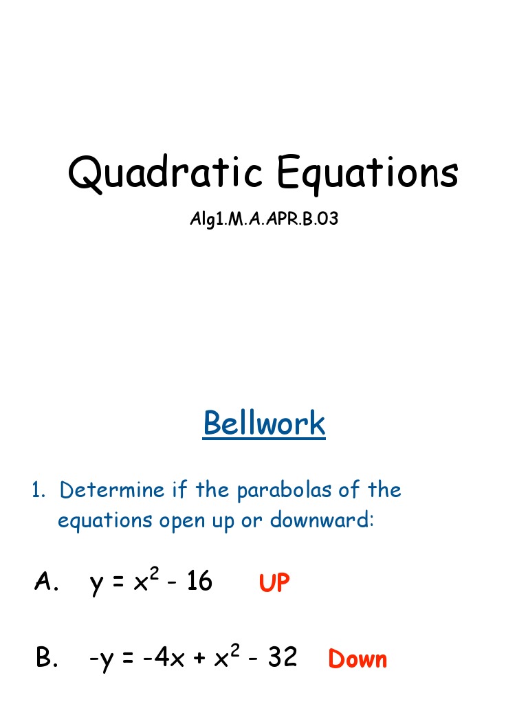 Determining Quadratic Equations | PDF | Quadratic Equation | Zero Of A ...