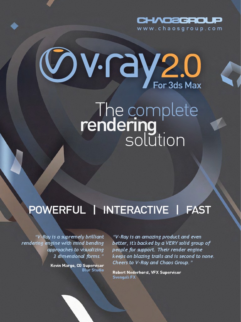 VRay Max Leaflet PDF | PDF | Rendering (Computer Graphics) | Texture Mapping