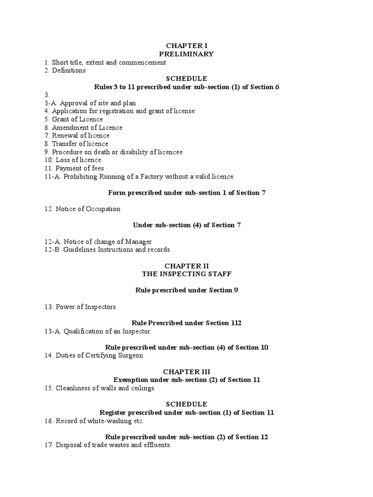 Factories Act - Tamilnadu Factories Rules 1950 | License | Safety