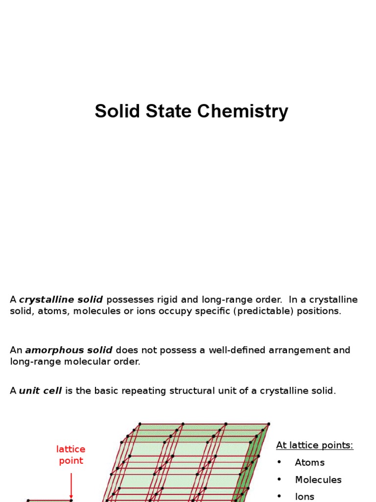 Solid State 1 B Tech | PDF | Crystal Structure | Crystal