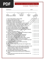PTSS 10 Questionnaire | PDF | Psychiatry | Cognition