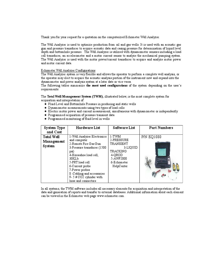 Spec Echometer Complit Word Version | PDF | Pressure | Signal (Electrical Engineering)