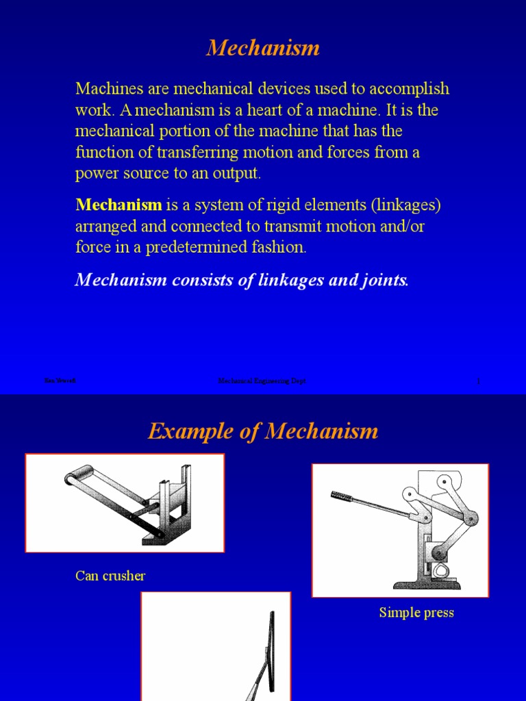 Mechanisms | Mechanical Engineering | Mechanics
