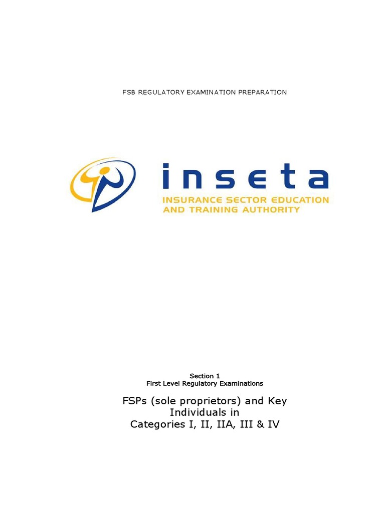 INSETA Learning Material RE 1 Key Individual PDF | PDF | Securities ...