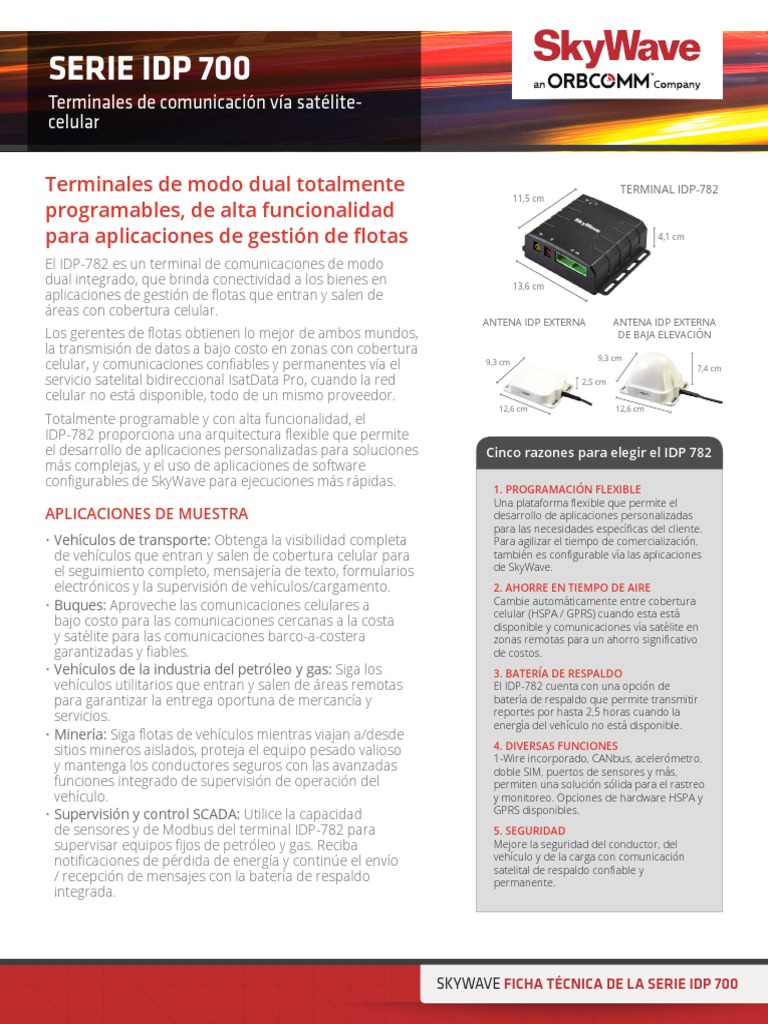 IDP 782 Fleet Management Es | PDF | Telecomunicaciones | Tecnología digital