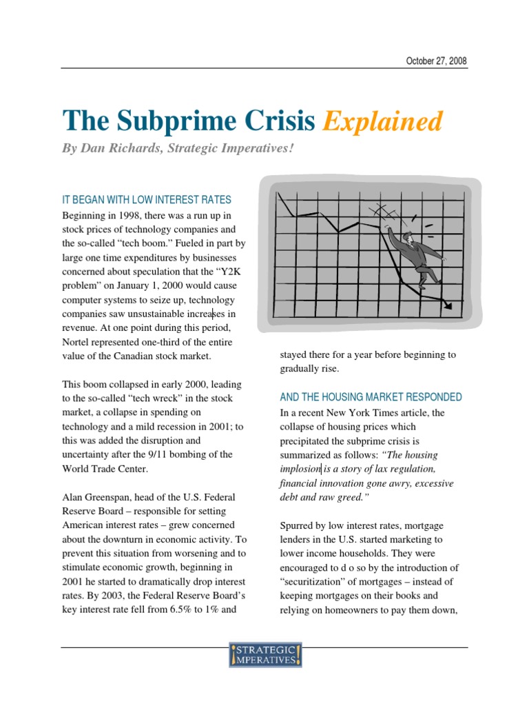 The Subprime Crisis Explained | PDF | Mortgage Loan | Subprime Mortgage ...