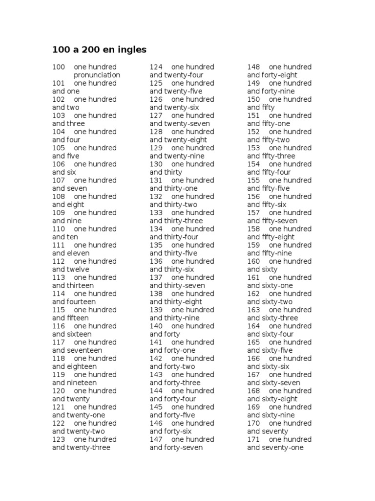 100 A 200 en Ingles | PDF