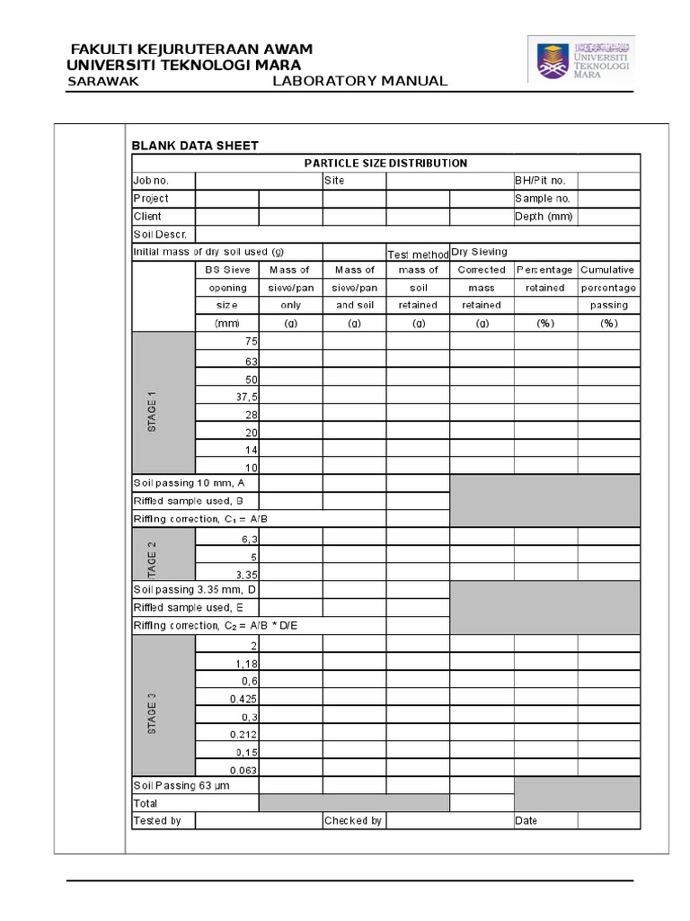 Sieve Table (Stage 3) | PDF
