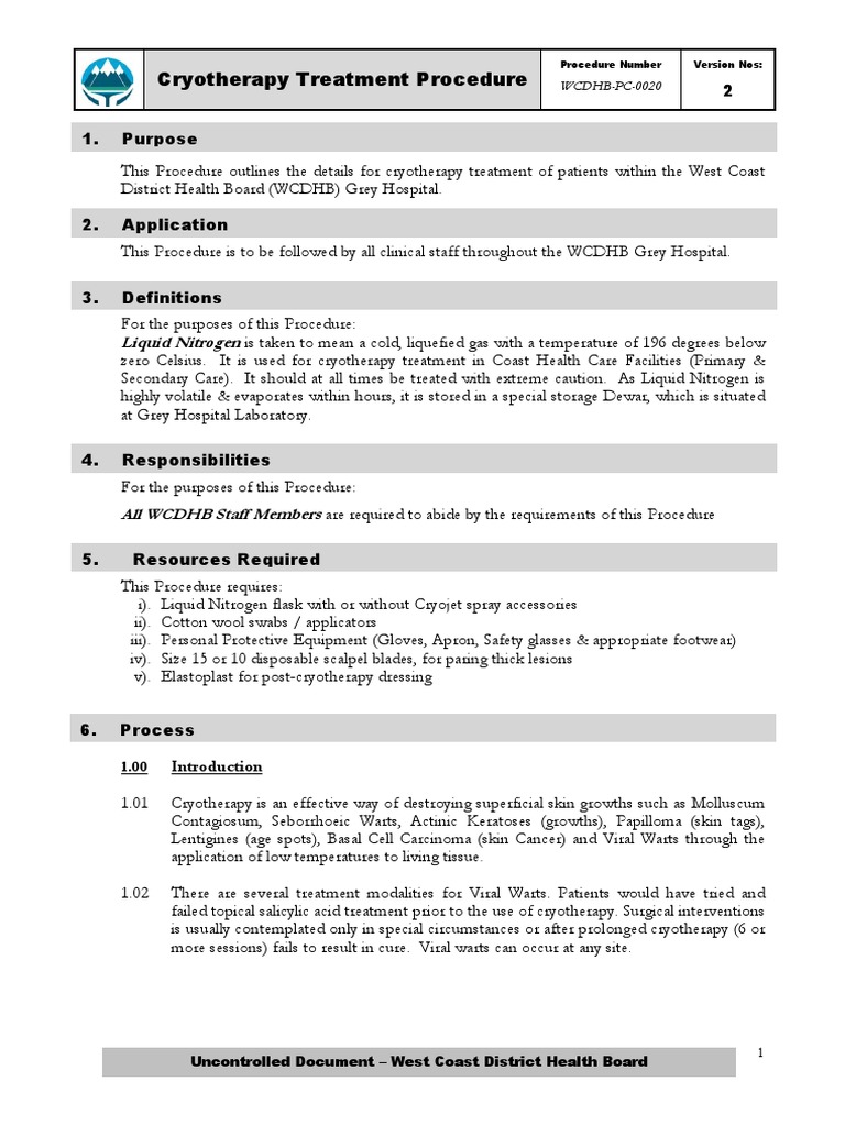 Cryotherapy Treatment Procedure | Therapy | Pain