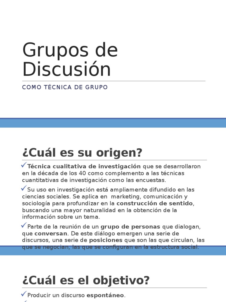 Grupos de Discusión | PDF | Conocimiento | Información