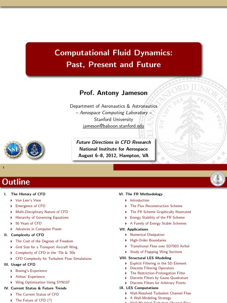 Tony Jameson Presentation | PDF | Computational Fluid Dynamics | Fluid ...