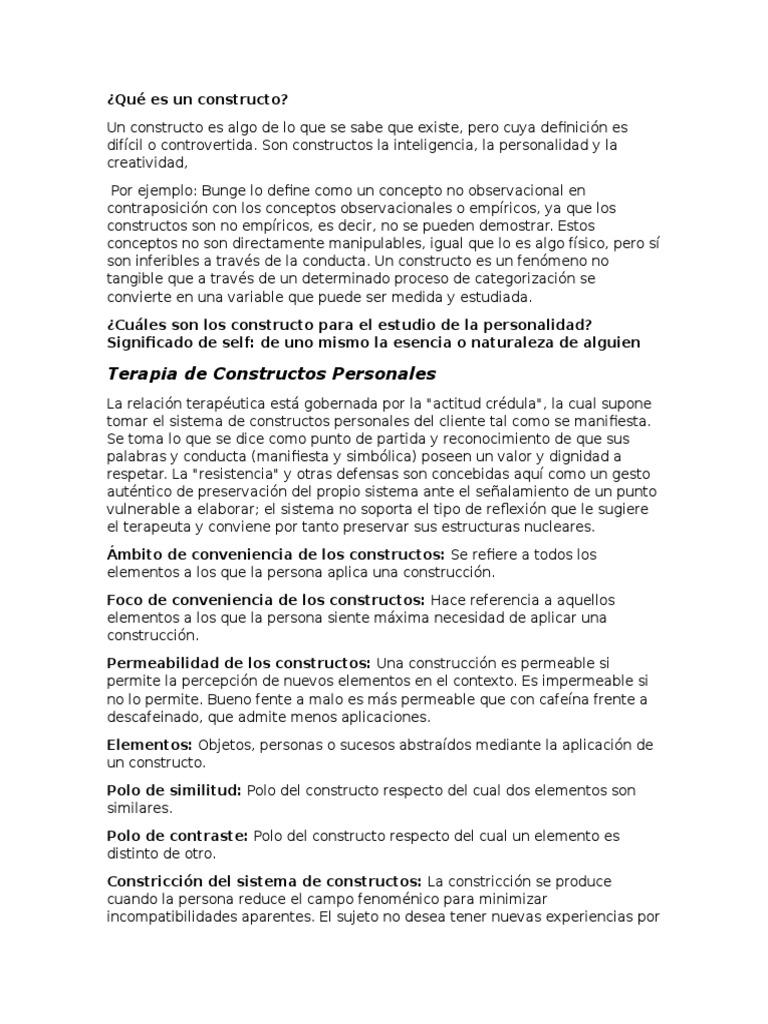 Qué Es Un Constructo | PDF | Ciencia cognitiva | Epistemología