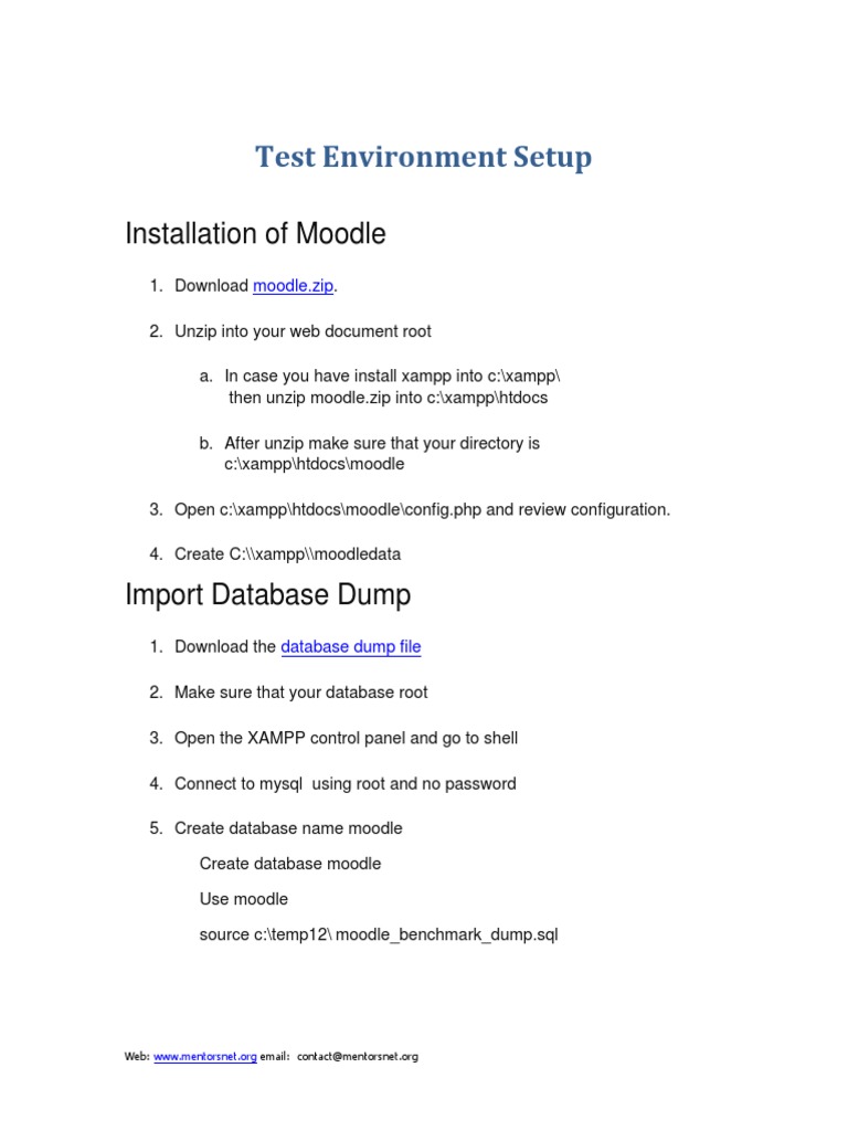 Setting Up Test Environment | PDF
