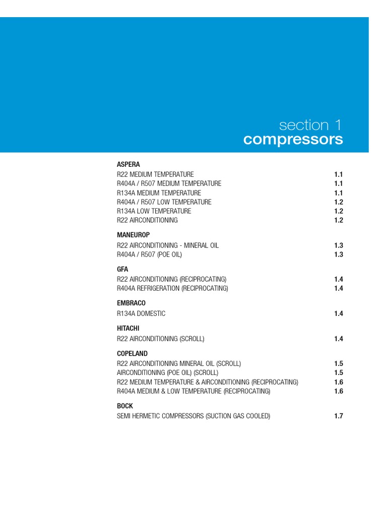 Reece Compressor Catalogue | Download Free PDF | Air Conditioning ...