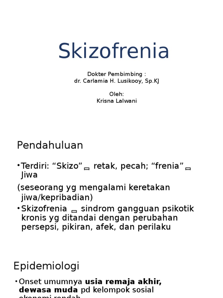 Bimbingan Skizofrenia - Krisna Lalwani | PDF