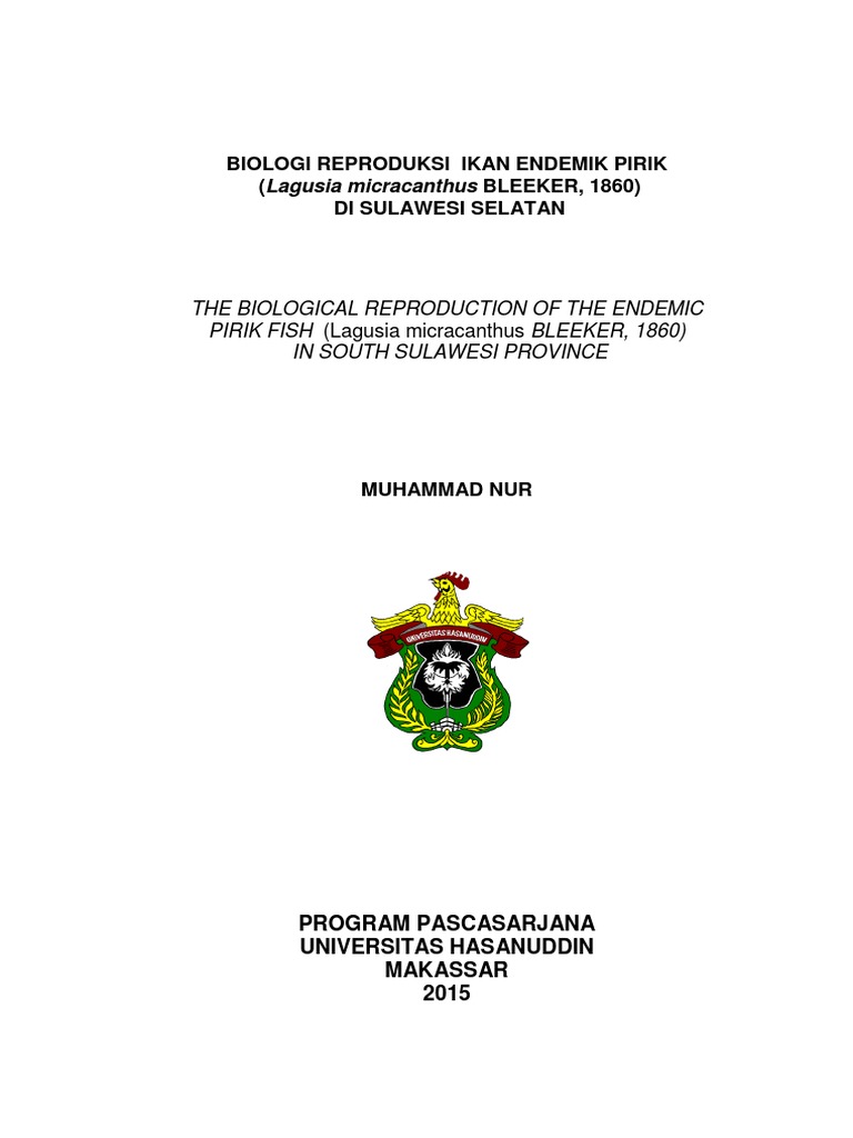 Muhammad Nur (Biologi Reproduksi Ikan Pirik) Lock | PDF