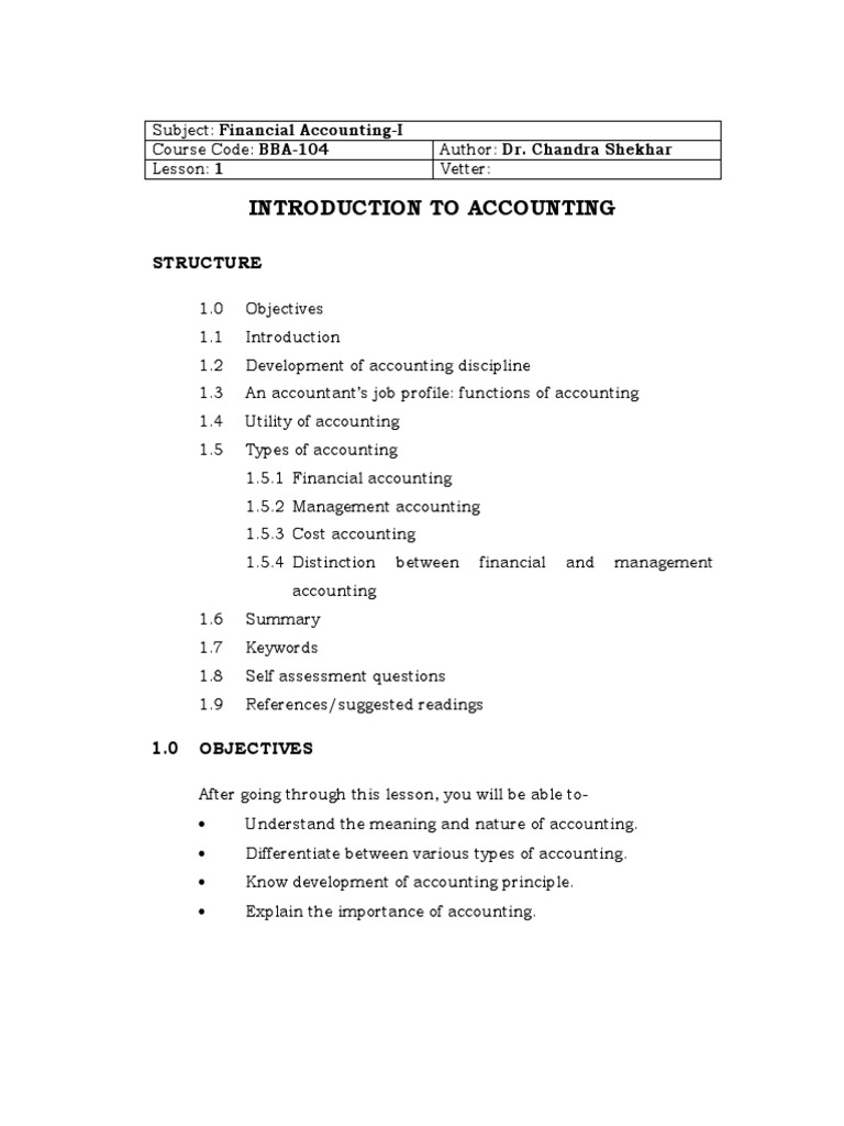 Introduction To Accounting PDF | PDF | Cost Accounting | Accounting