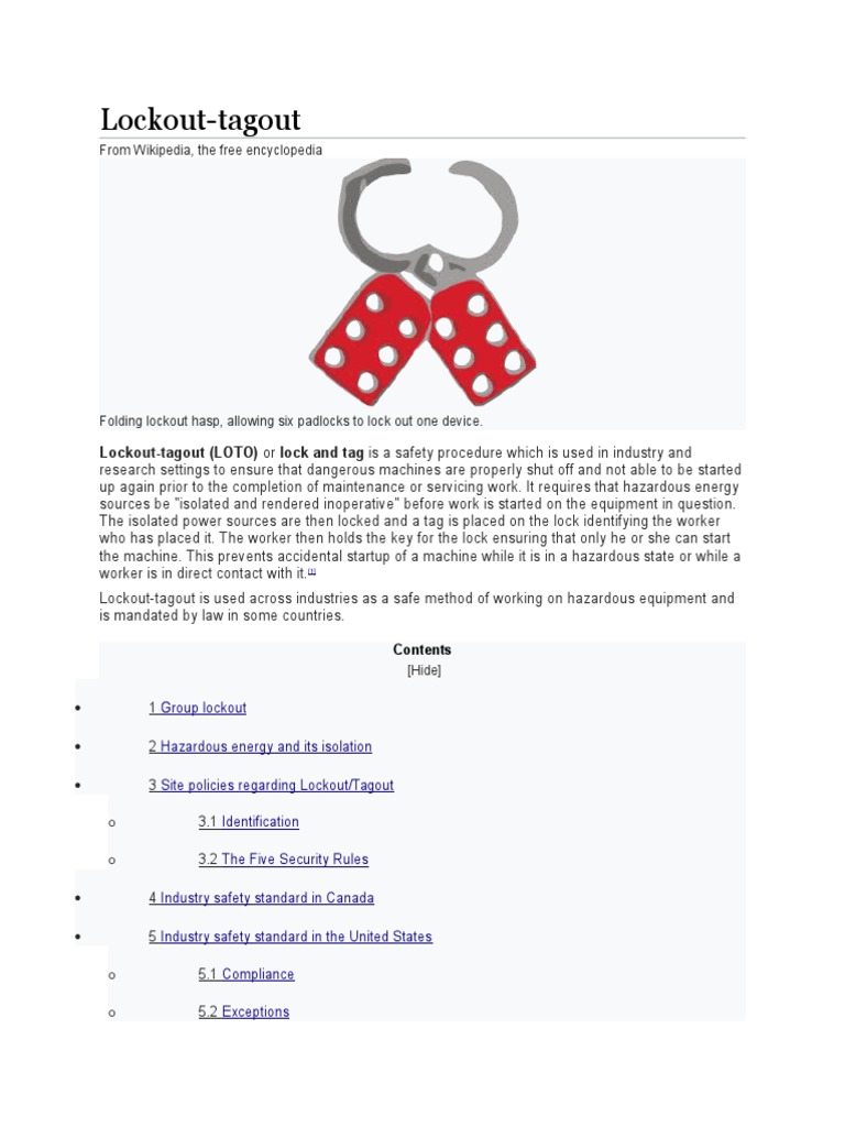 Lockout | Safety | Technology