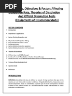 Factors Affecting Dissolution Rate | PDF | Tablet (Pharmacy) | Solubility