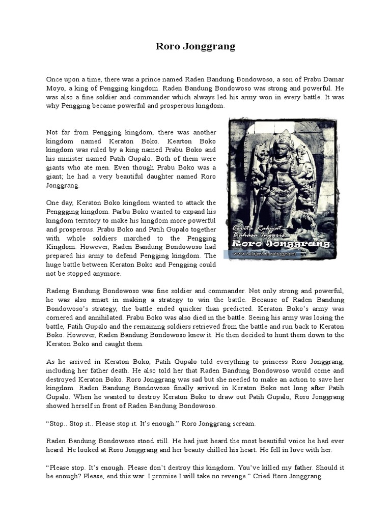 Roro Jonggrang | PDF