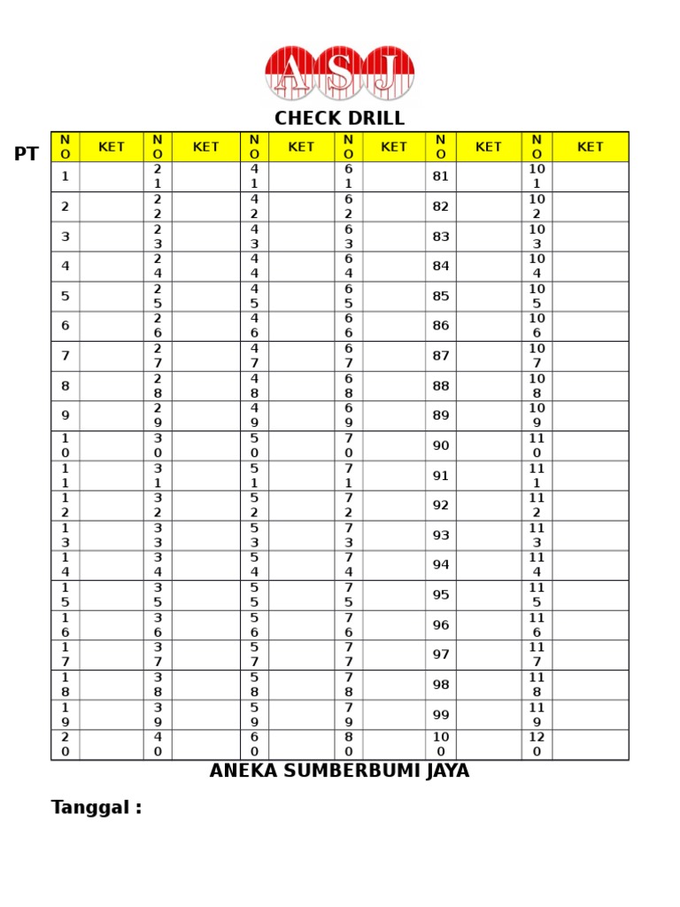 Check Drill Data Summary | PDF