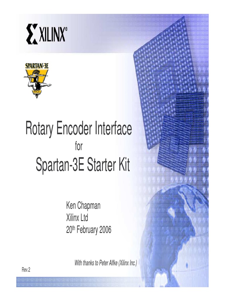 Rotary Encoder Interface For Spartan-3E Starter Kit Rev2 | PDF | Switch | Digital Electronics