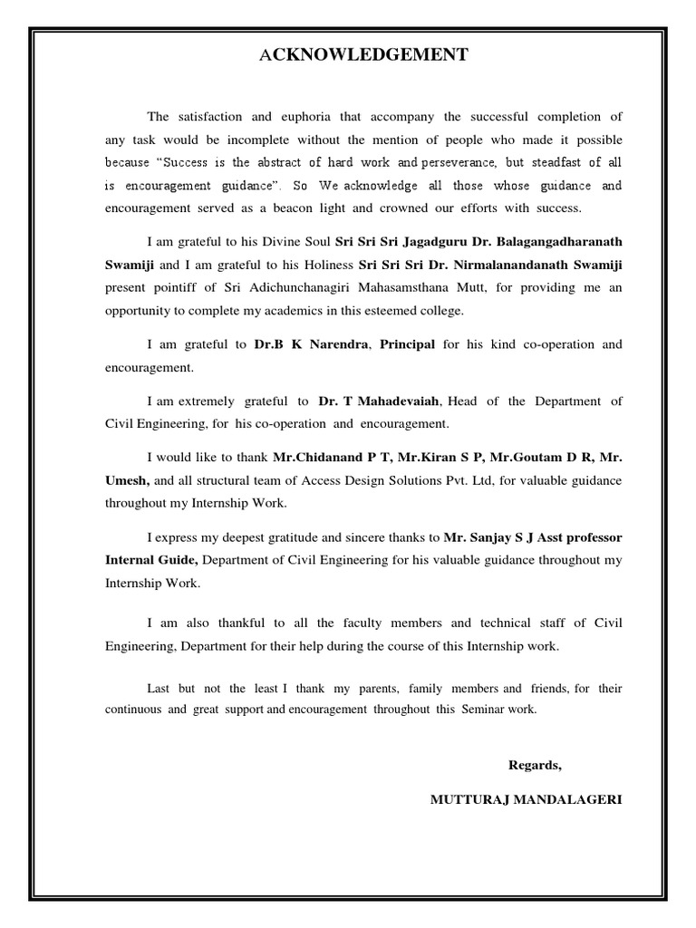 Acknowledgement | PDF