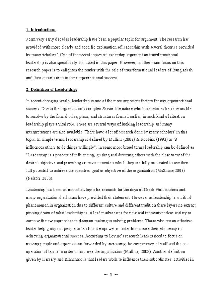 Transformational Leadership (Final Modified) | PDF | Transformational ...