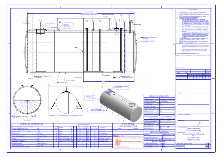 Fuel UST-Double Wall Drawing | PDF | Pipe (Fluid Conveyance) | Gas ...