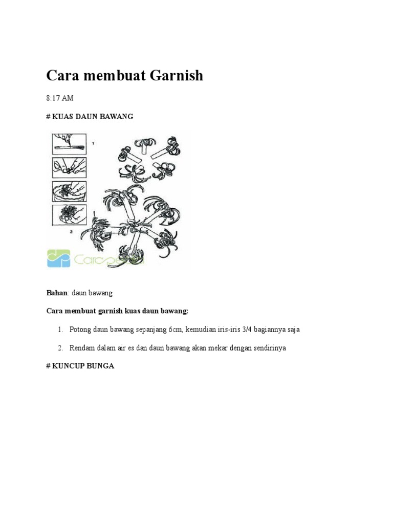 Cara Membuat Garnish | PDF