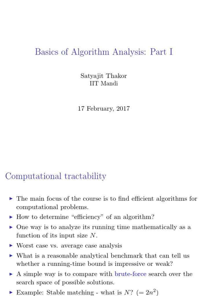 Lecture2 Algo Analysis I Pdf Pdf Time Complexity Computational Complexity Theory