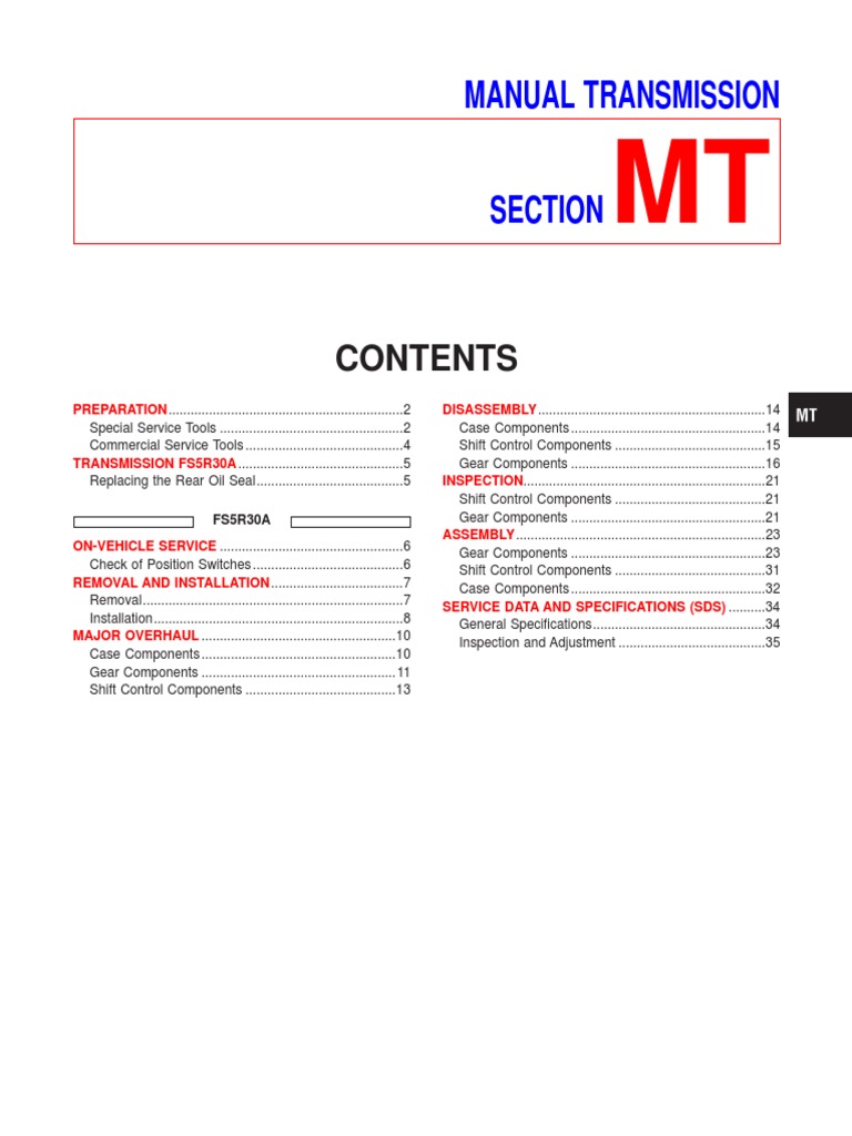 MT PDF | PDF | Manual Transmission | Transmission (Mechanics)