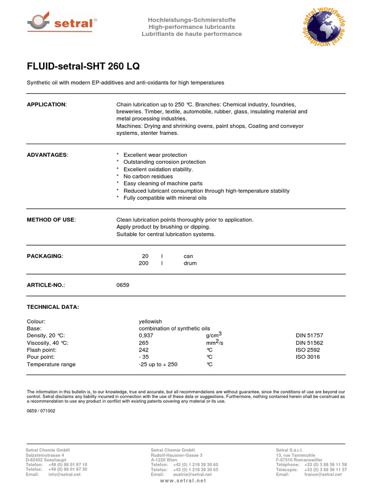High-Performance Synthetic Lubricant | PDF | Motor Oil | Industries