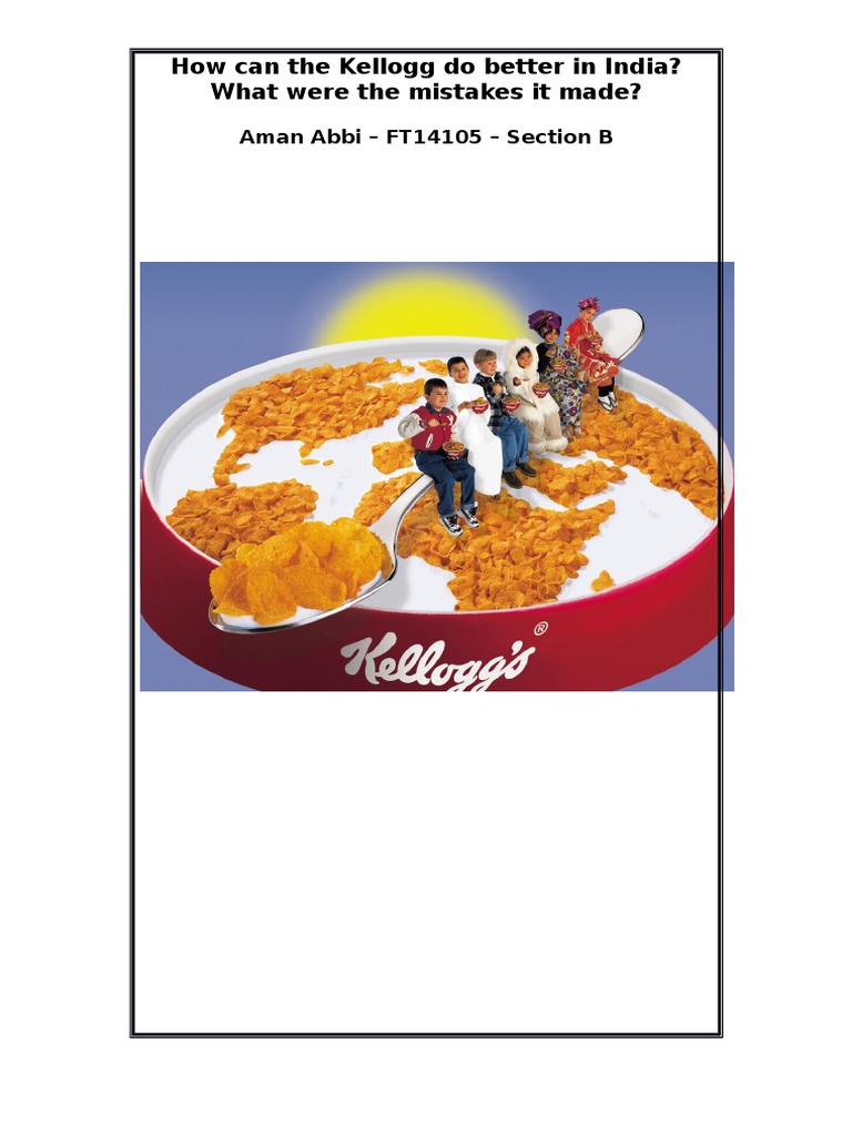 Assignment 3 - Kelloggs | PDF | Food And Drink | Foods