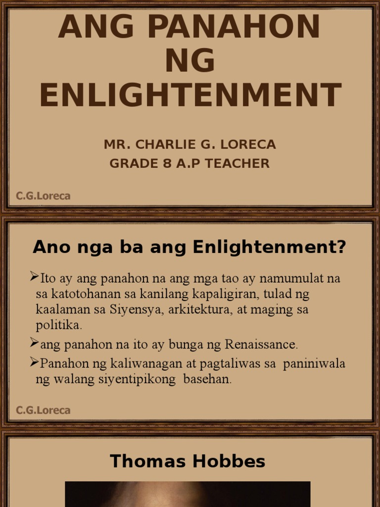 Ang Panahon Ng Enlightenment