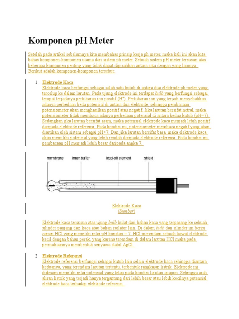 Komponen PH Meter | PDF