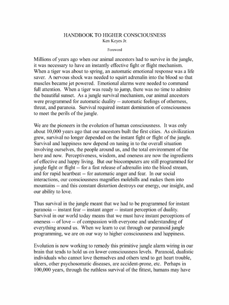 Ken Keyes Handbook To Higher Consciousness Keyes, JR, Ken | PDF