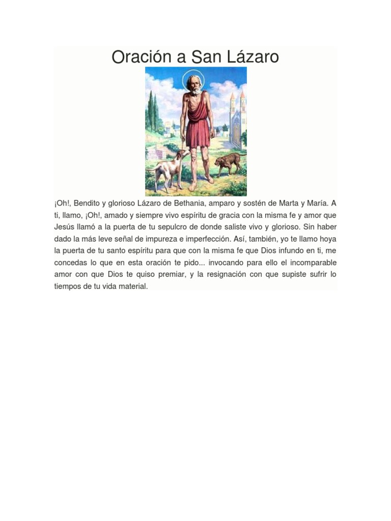 Oracion A San Lazaro | PDF